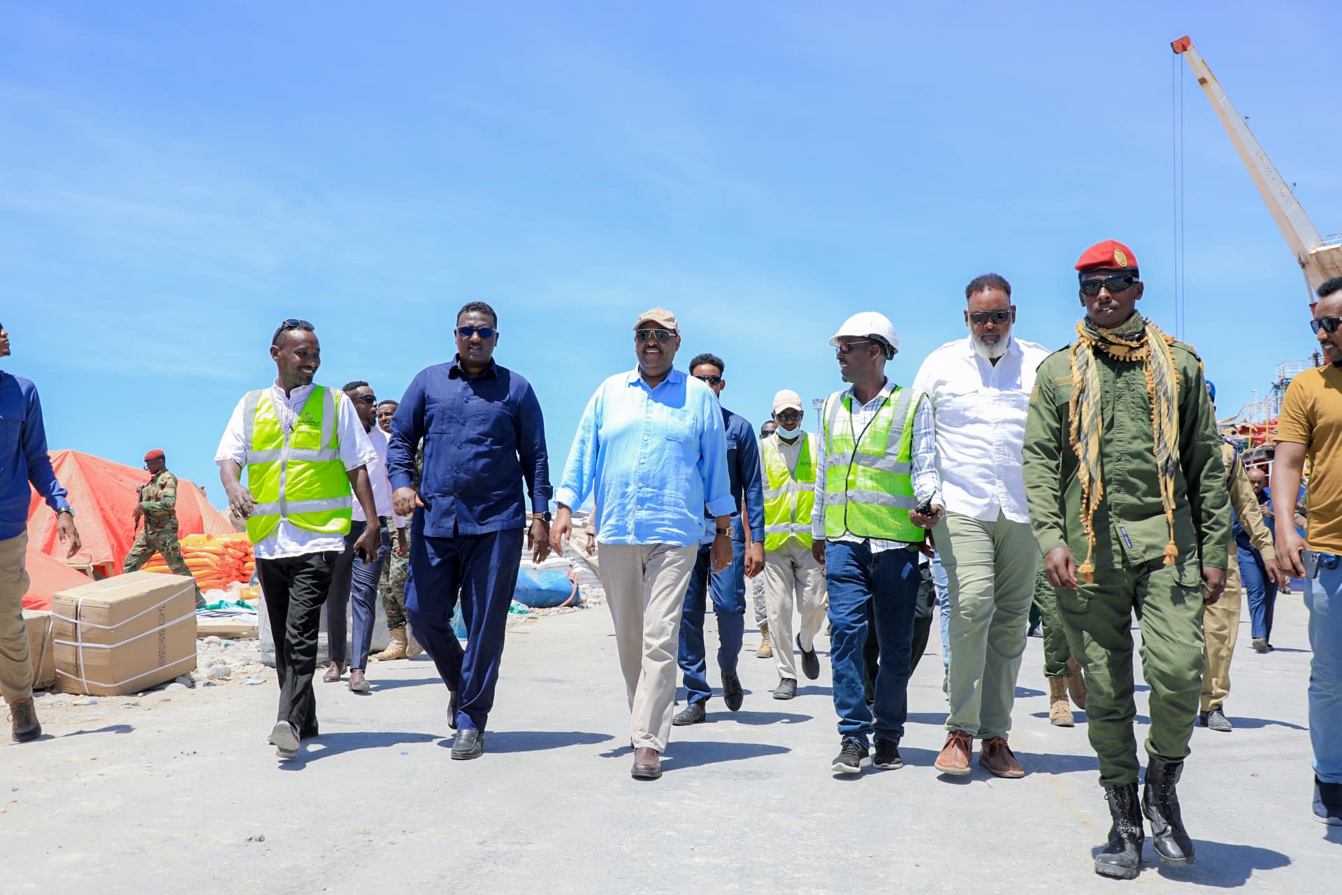 President Deni inspects the expansion of the Bossaso port by DP World ...
