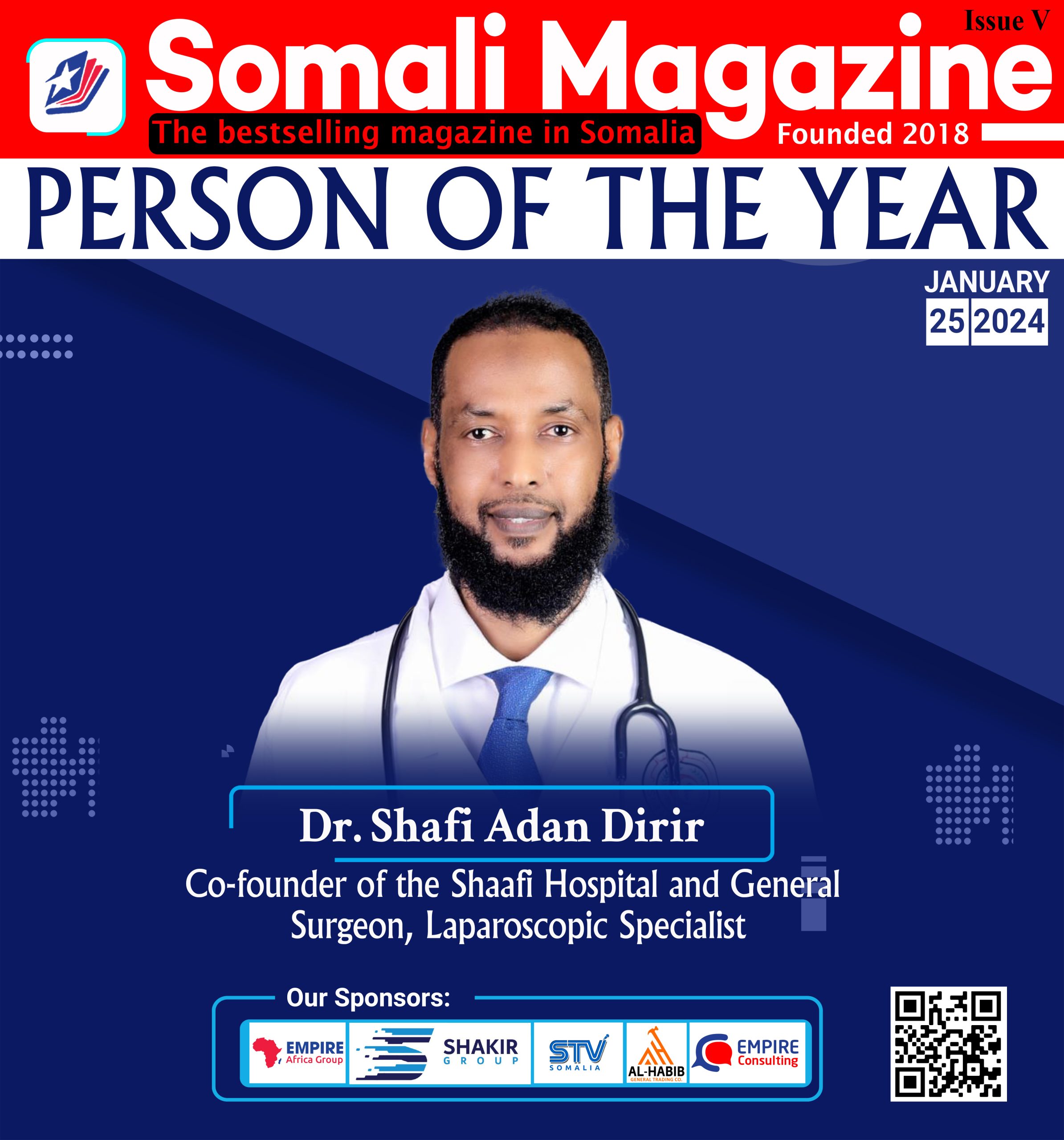 Somali Magazine’s Person of the Year 2023 “Dr Shaafi Adan Dirir ...