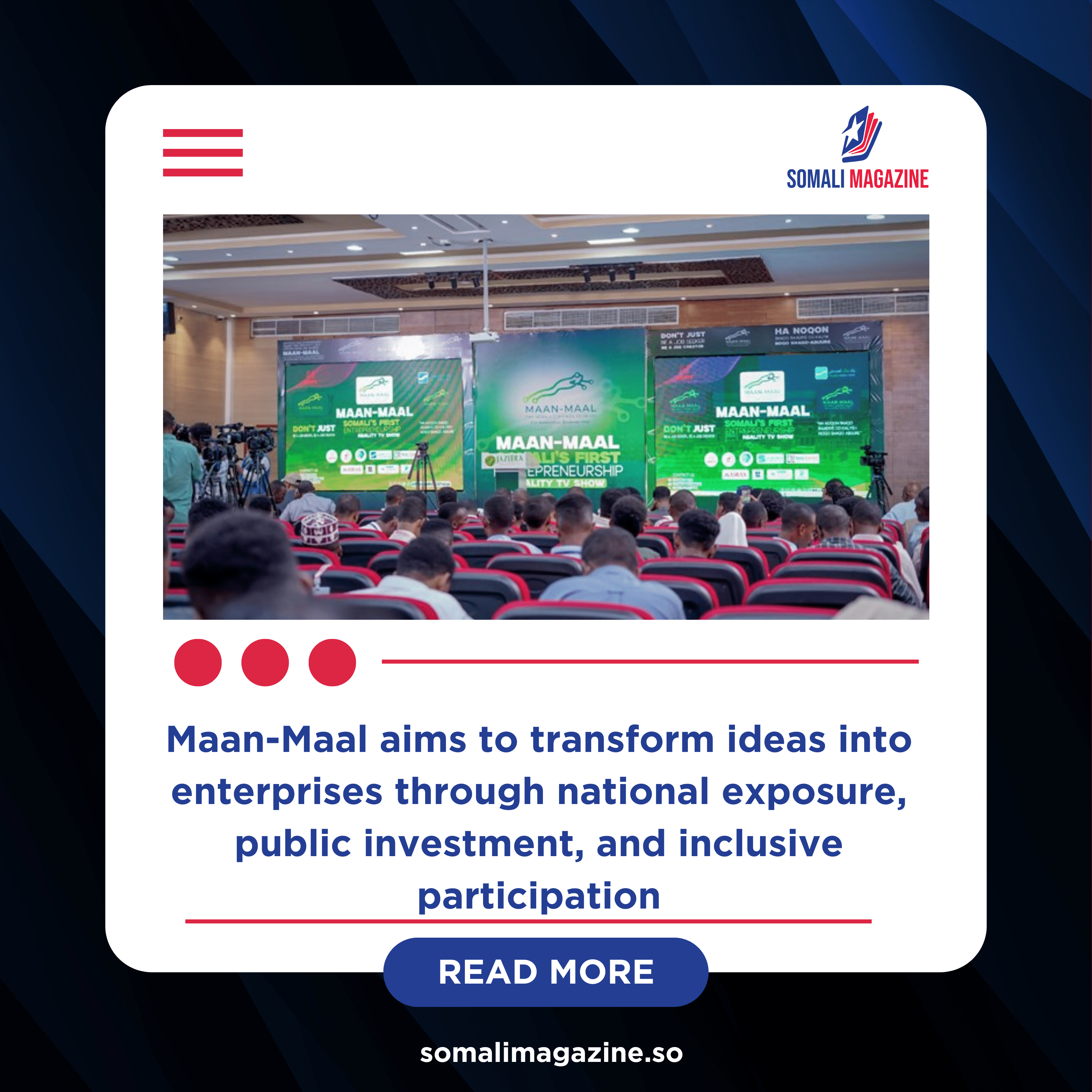 Somalia Launches First-Ever Entrepreneurship Reality TV Show to Empower ...