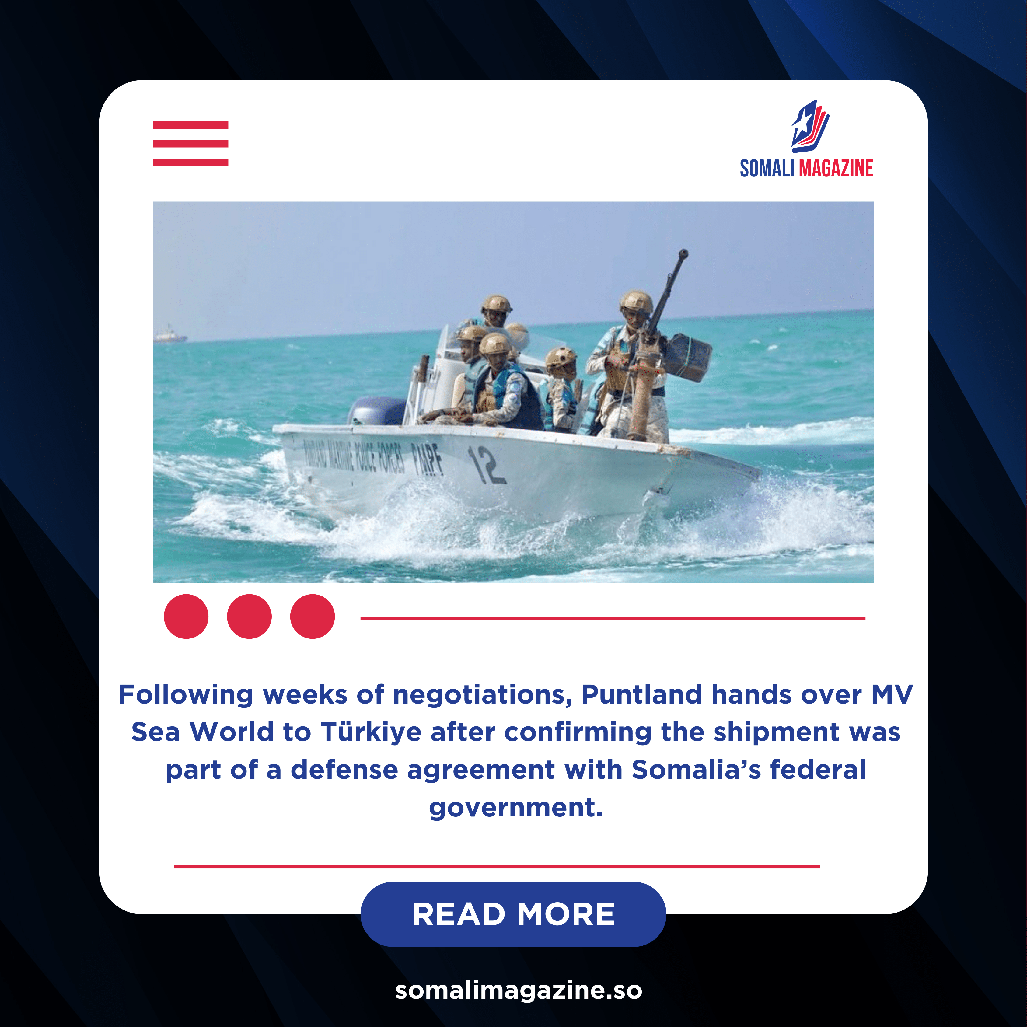 Puntland Releases Seized Turkish Cargo Ship After Diplomatic ...