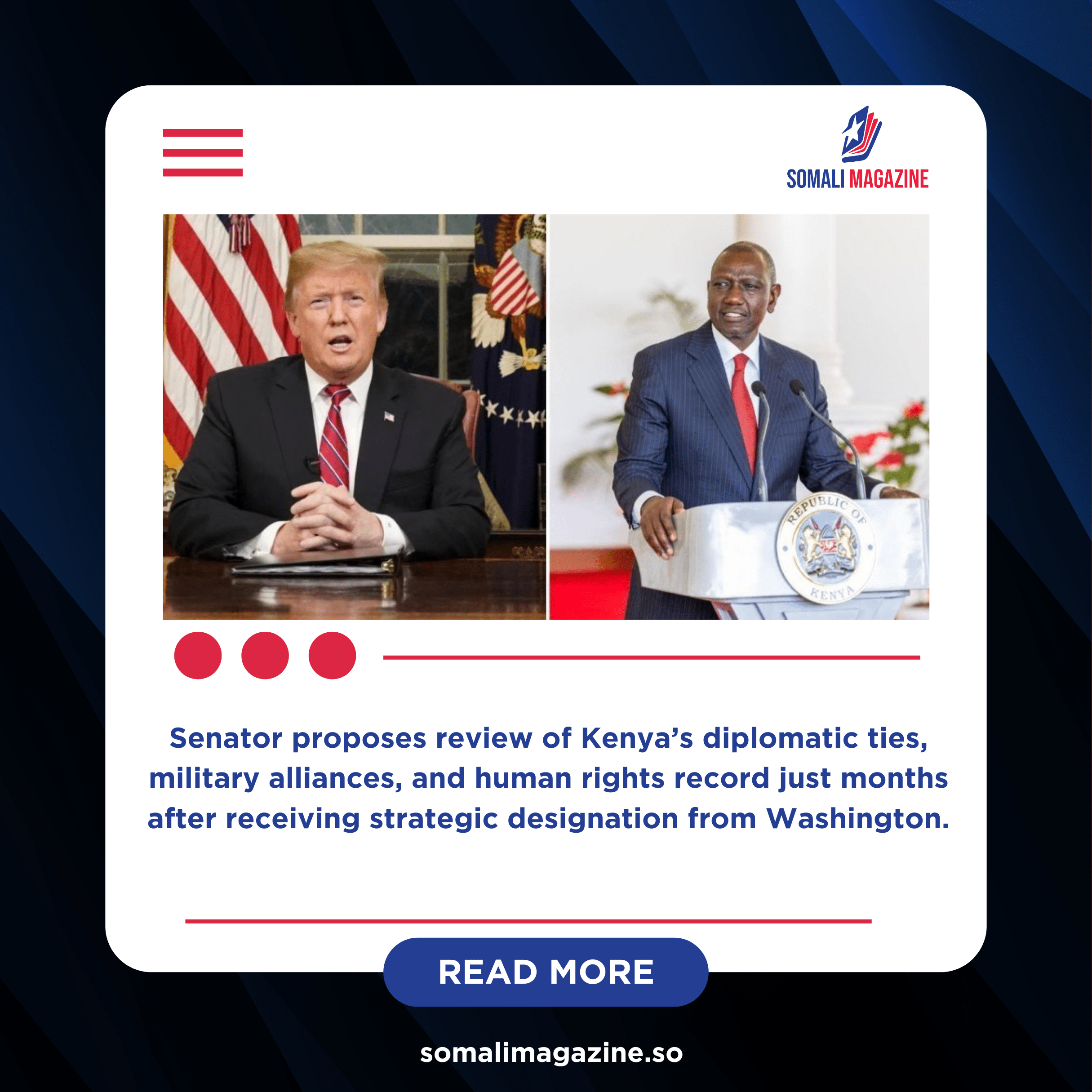 U.S. to Reassess Kenya’s Non-NATO Ally Status Amid Rising Concerns ...