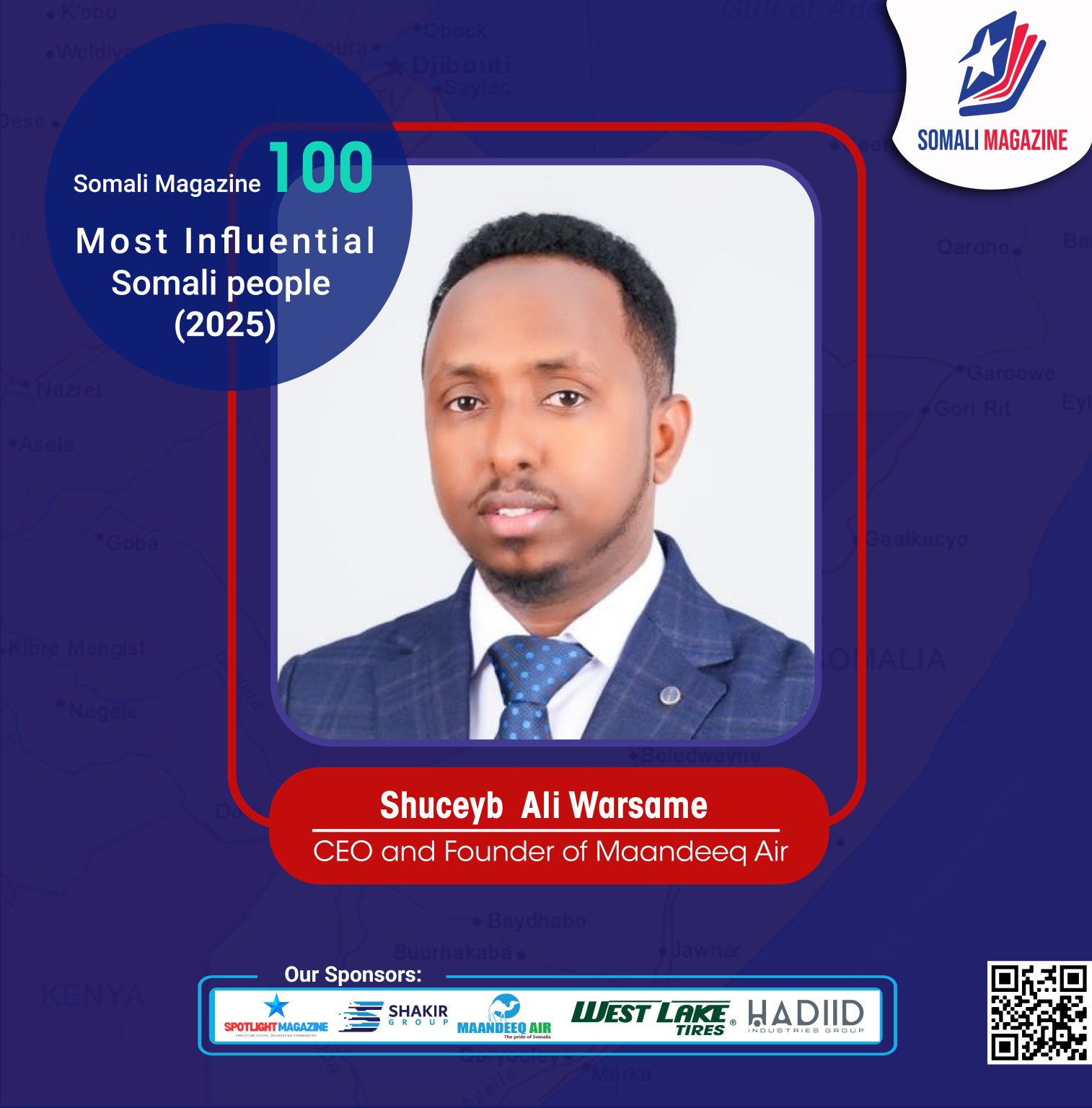 Aviation Leader Shueib Ali Warsame, Founder and CEO of Maandeeq Air ...